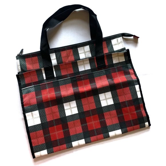 thirty-one | Bags | Thirtyone Large Signature Top Zipper Tote Bag Black ...